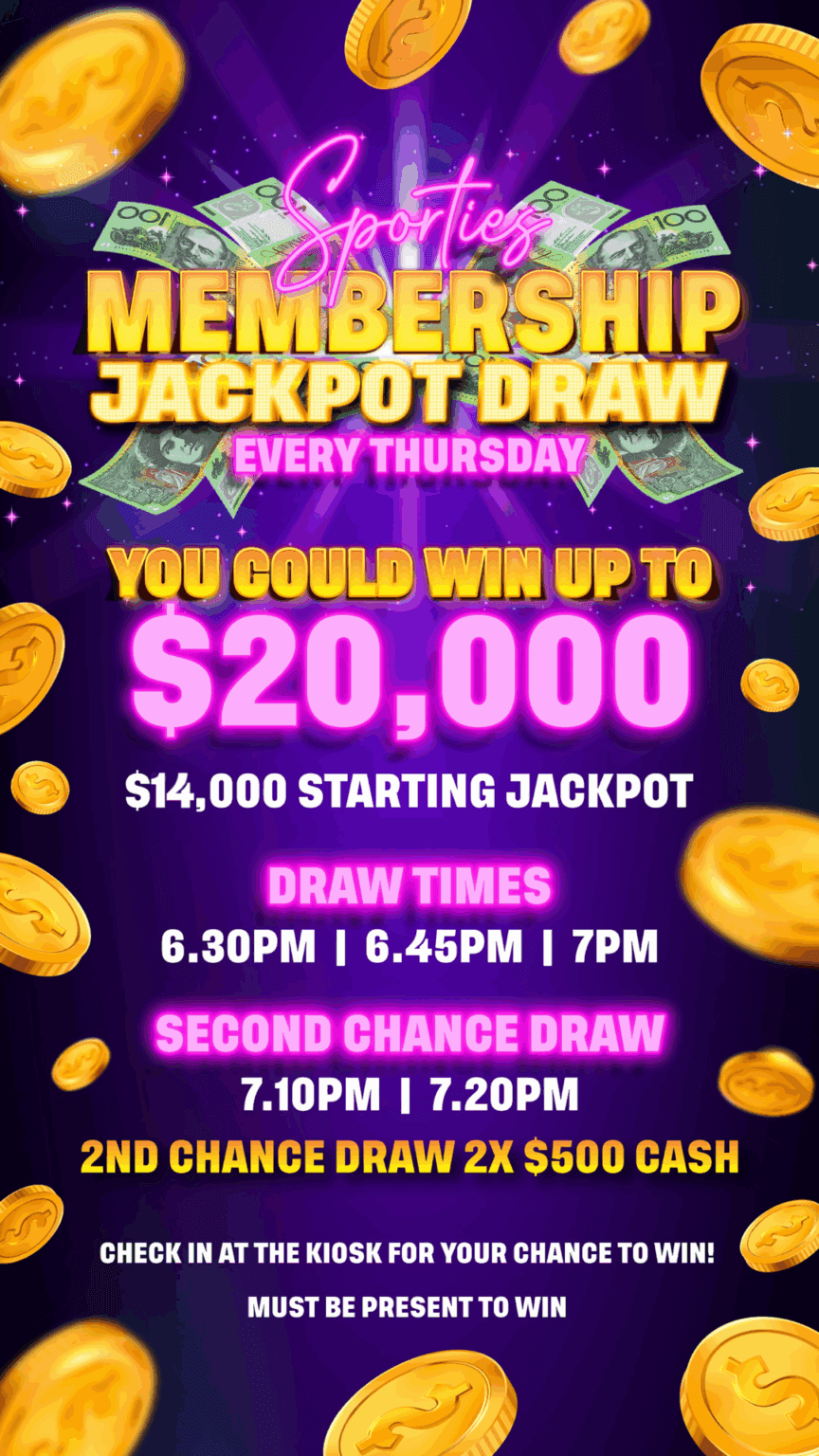 MEMBERS JACKPOT DRAW - Sporties